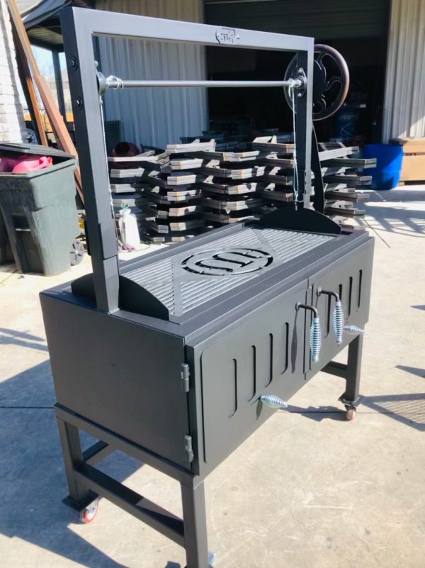 2448 Santa Maria Grill | Steel Fire Pits Texas | Custom Firewood Rack