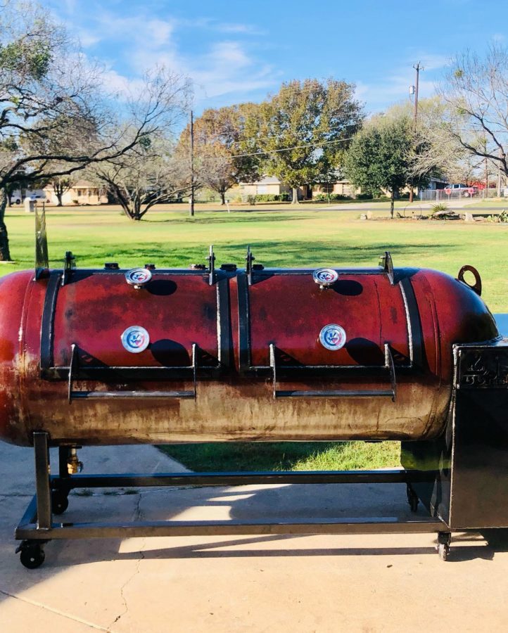 250 Gallon Smoker | Steel Fire Pits Texas | Custom Firewood Rack