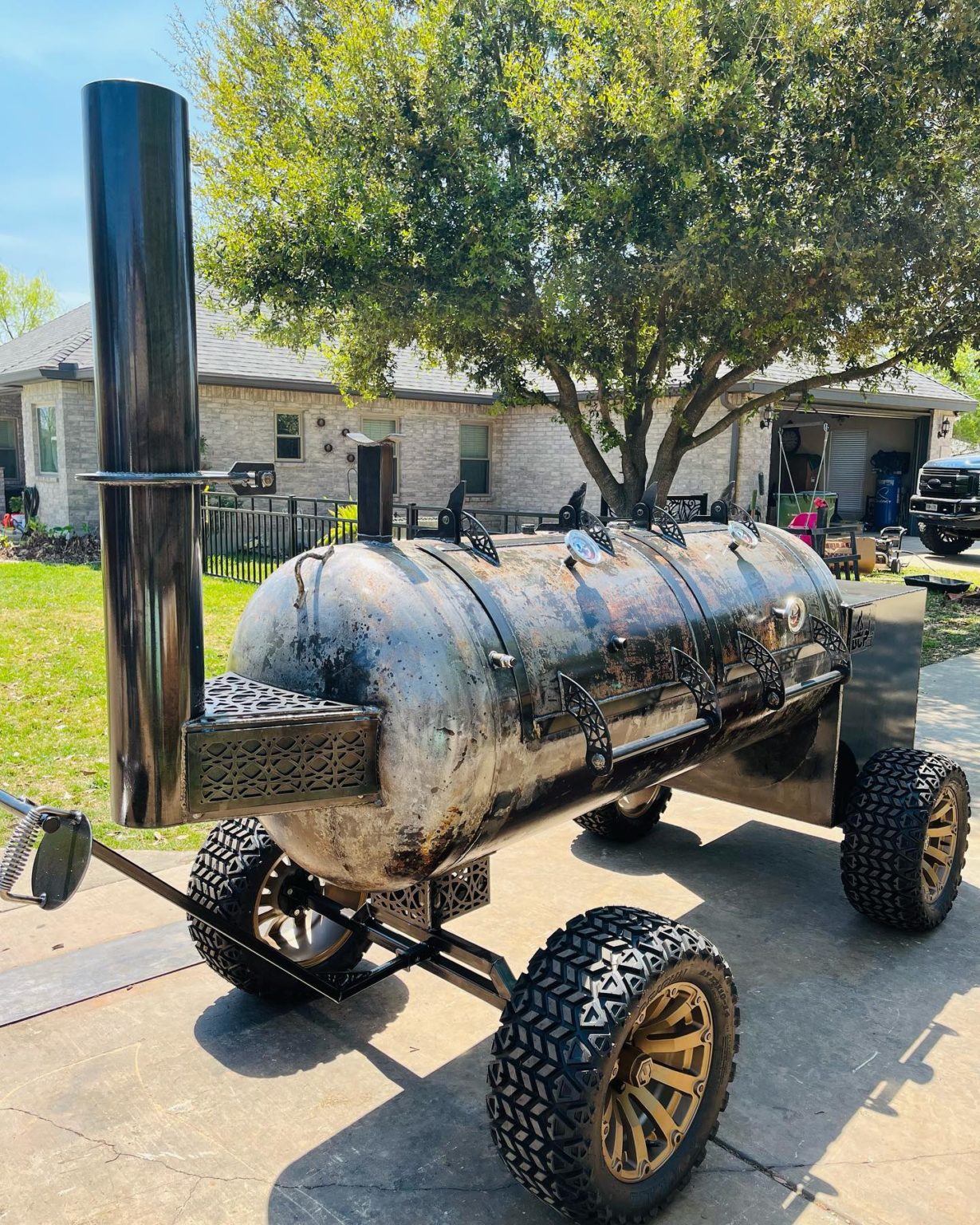 250 Gallon Smoker | Texas BBQ Smokers | Custom BBQ Pits
